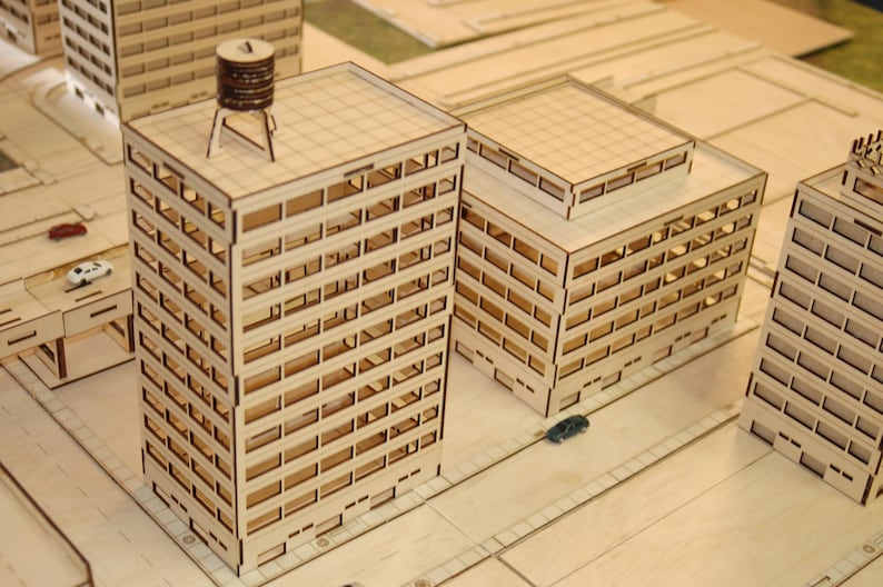 1/144 Scale Wargame Buildings Laser Cut Files: 12mm Terrain Diorama ...