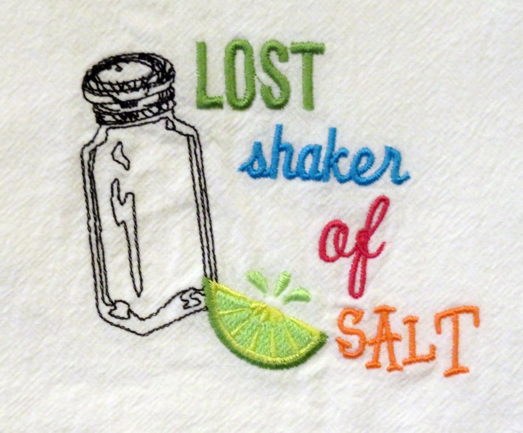 High Quality Machine Embroidery Flour Sack Towel Nautical Design LOST ...