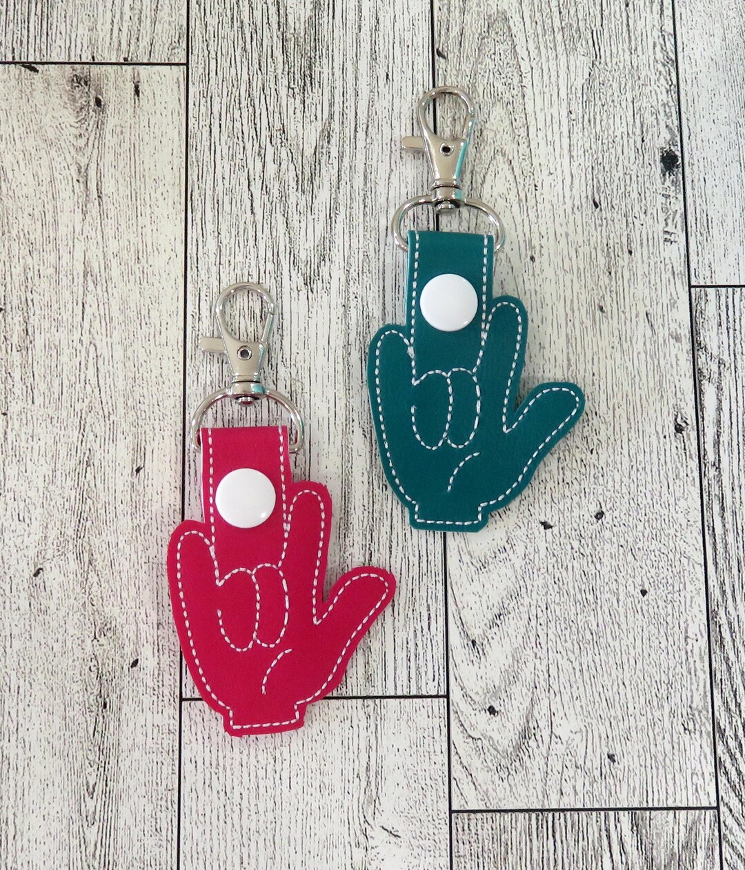 ASL I Love YOU Tag, BAG Tag, Backpack Tag, Key Fob, Keychain, Choose ...