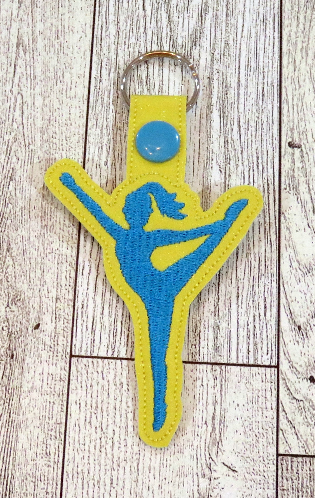 GYMNASTICS Gymnast Vinyl KEYCHAIN Key Fob Keyring Bag Tag Key Tag Key ...