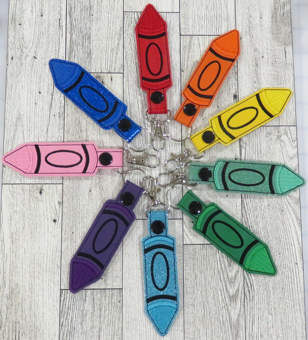 Vinyl Bag Tag, Backpack Tag, Key Fob, Keychain, Key Chain CRAYON ...