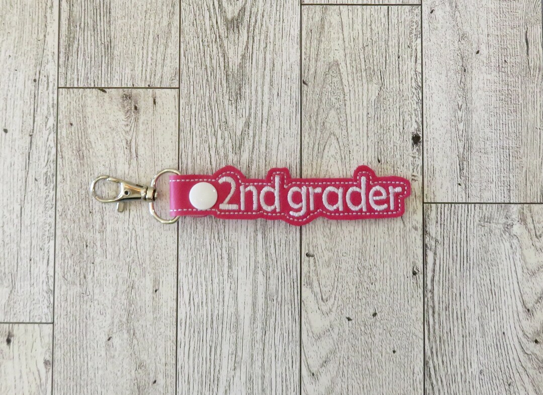2ND GRADER Tag, BAG Tag, Backpack Tag, Key Fob, Keychain ...