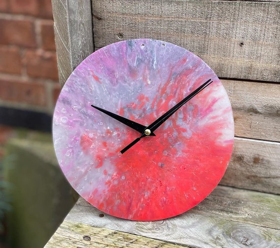 Interstellar Recycled Plastic Clock Red / Purple Eco | Etsy