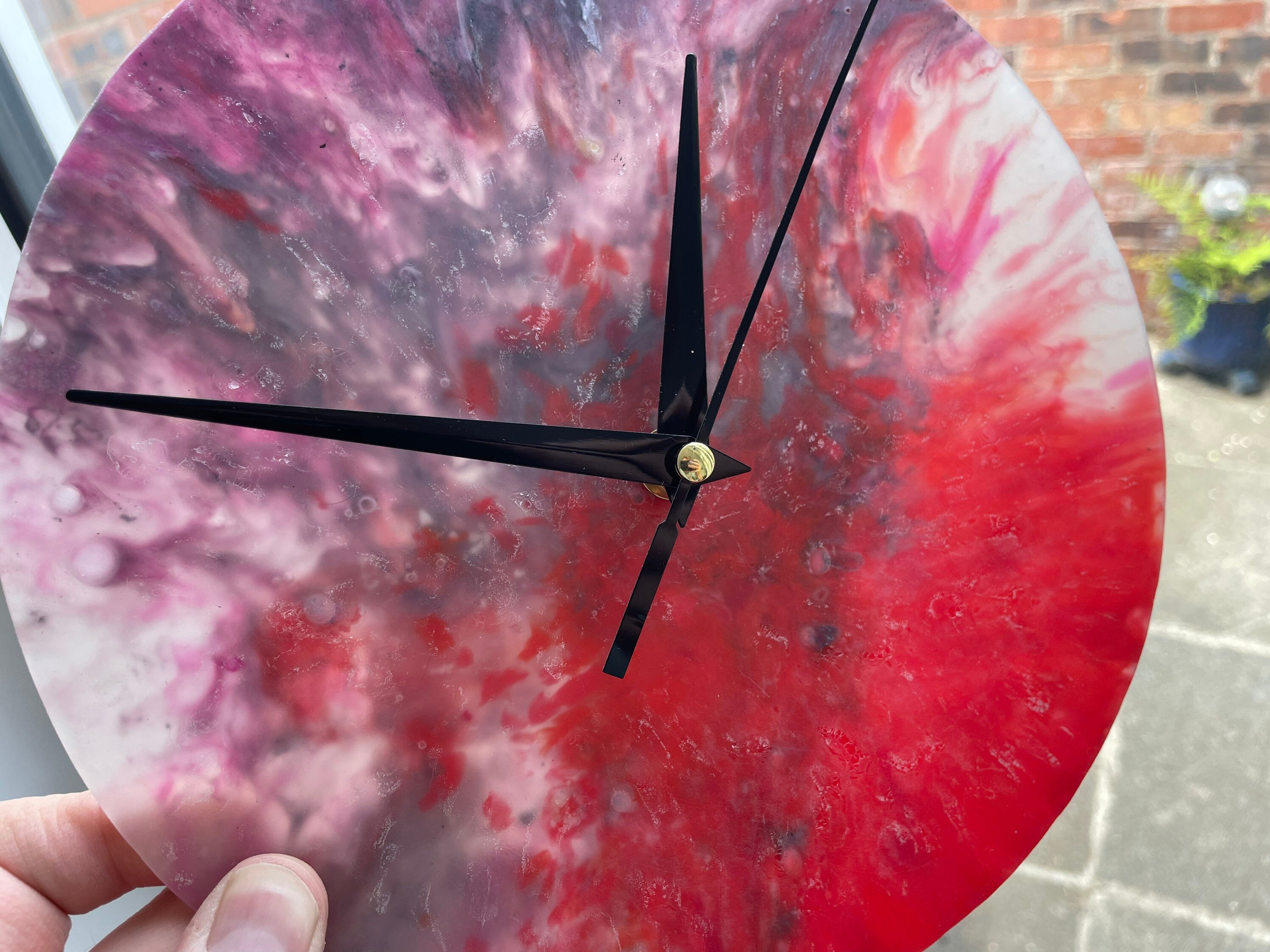 Interstellar Recycled Plastic Clock Red / Purple Eco - Etsy UK
