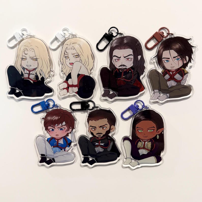 Anime Video Game Character Keychain: Vampires and Hunters - Etsy
