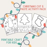 Christmas Build & Color Printable Crafts: Santa, Tree, Gingerbread (PDF ...