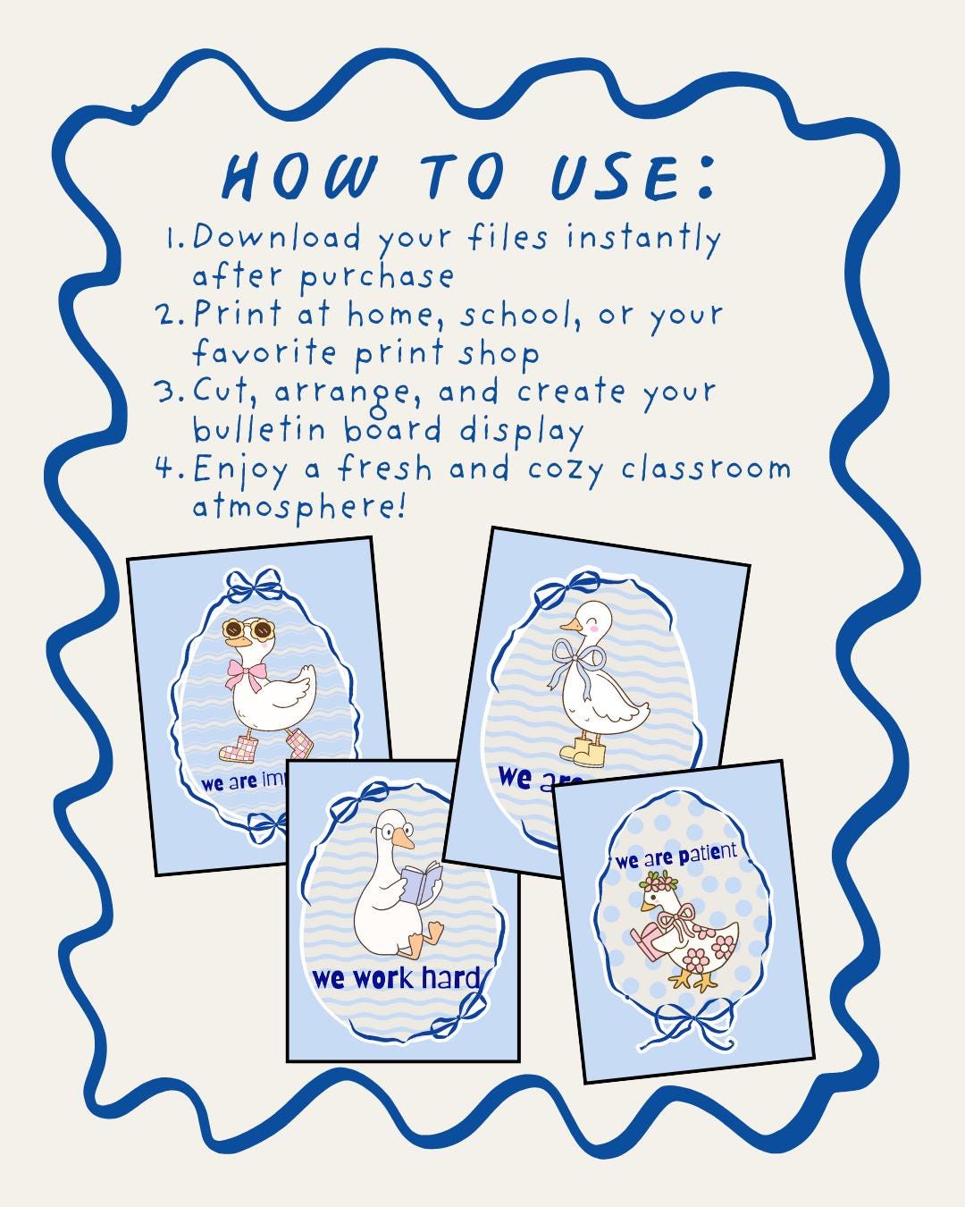 Goose Classroom Bulletin Board Kit: Silly Goose Decor (digital Download ...