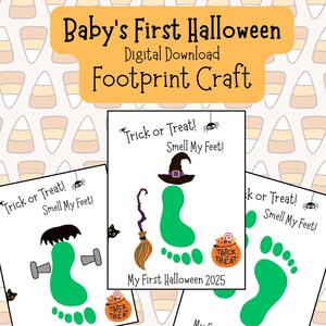 Baby's First Halloween Footprint Art: Trick or Treat Keepsake ...