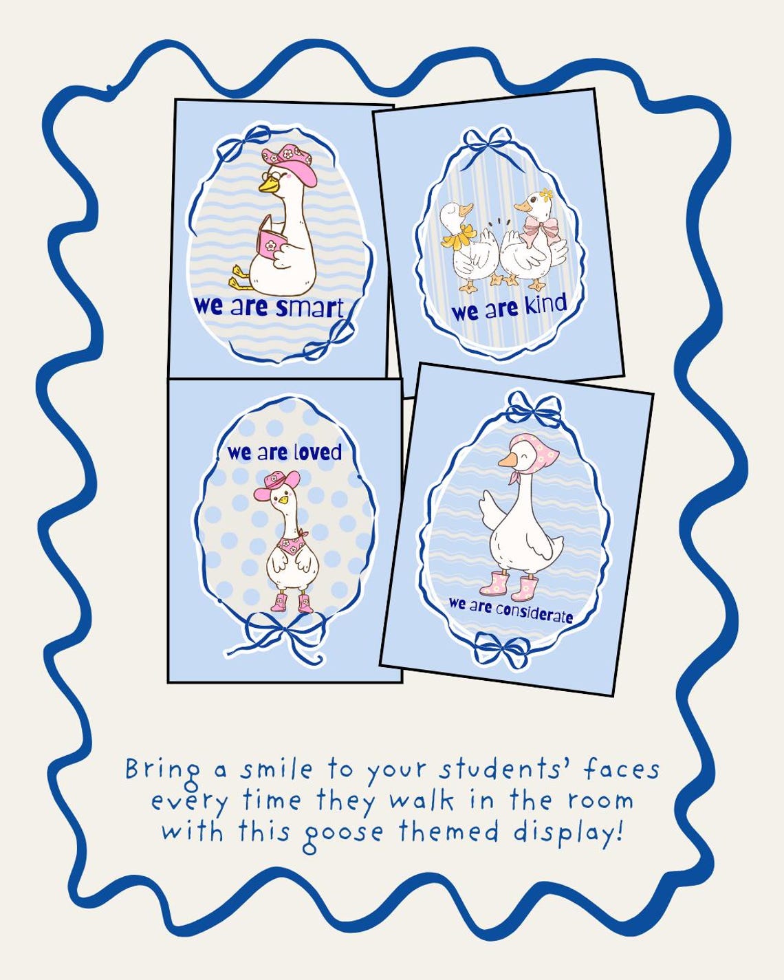 Goose Classroom Bulletin Board Kit: Silly Goose Decor (digital Download ...