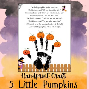 Five Little Pumpkins Handprint Craft | Kids Halloween Activity | Fall ...