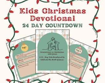 Kids Christmas Advent Devotional | 24 Day Bible Activity - Etsy