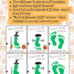 Baby's First Halloween Footprint Art: Trick or Treat Keepsake ...
