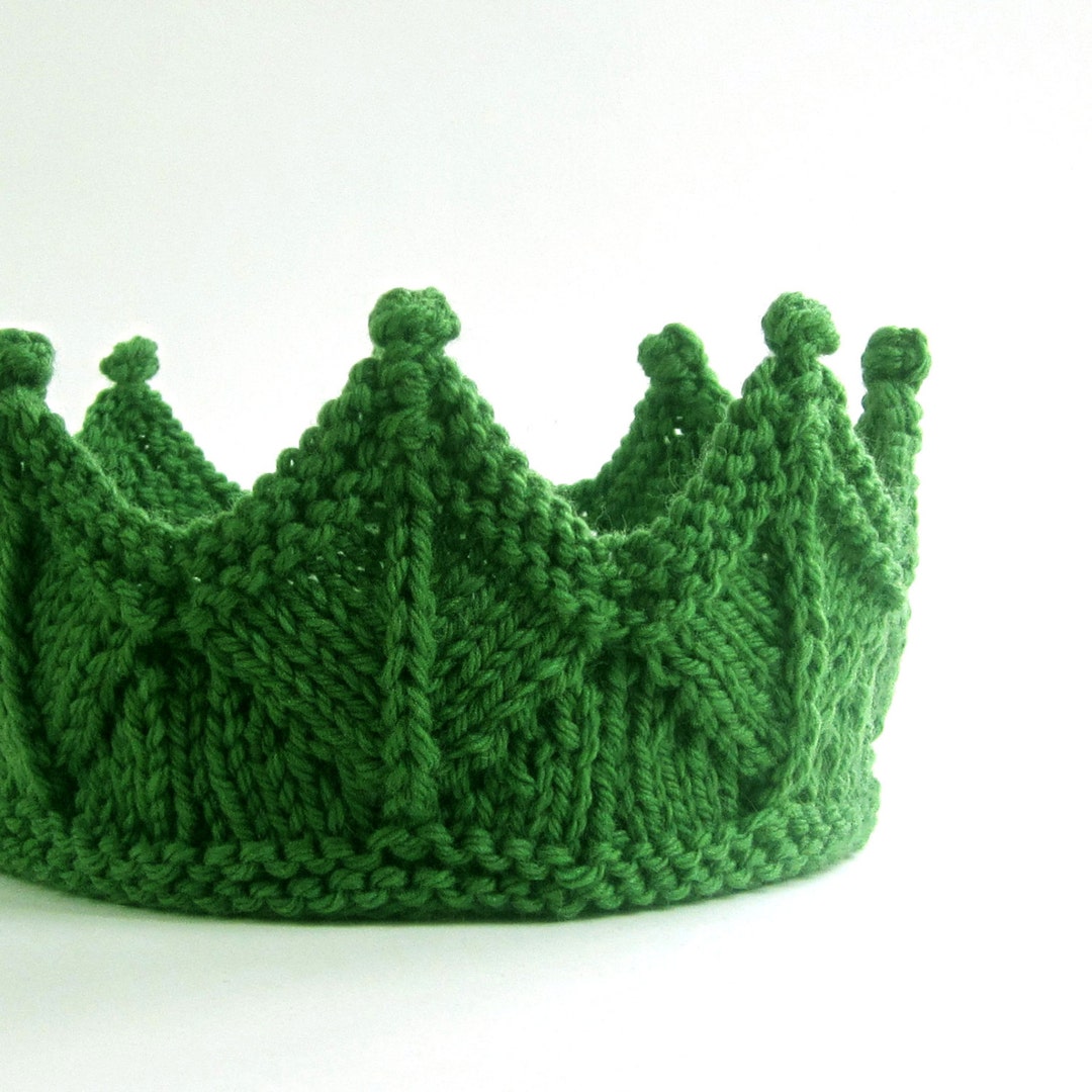 Leaf Green Lace Knit Crown, Waldorf Inspired Woodland Headband - Etsy