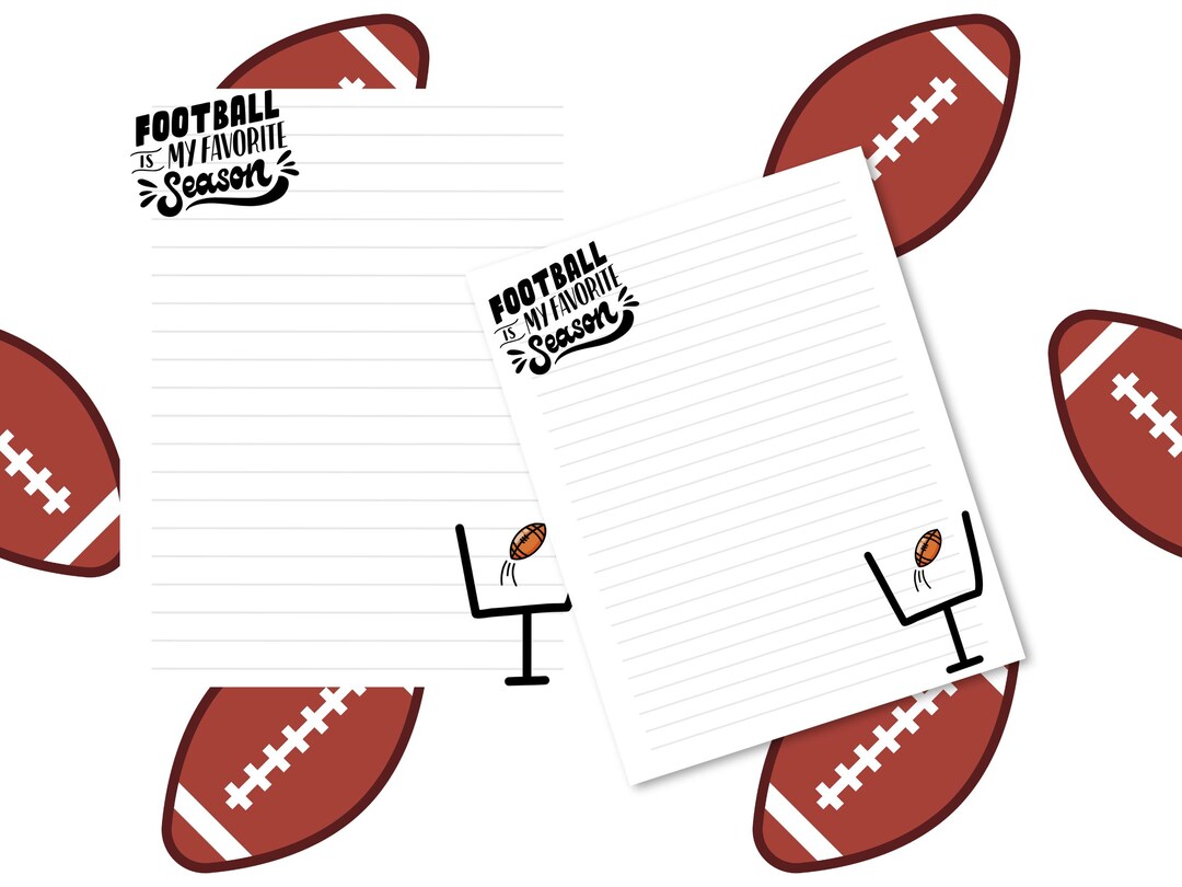 Football Stationery Printable: Game Day Letter Paper (PDF Download) - Etsy
