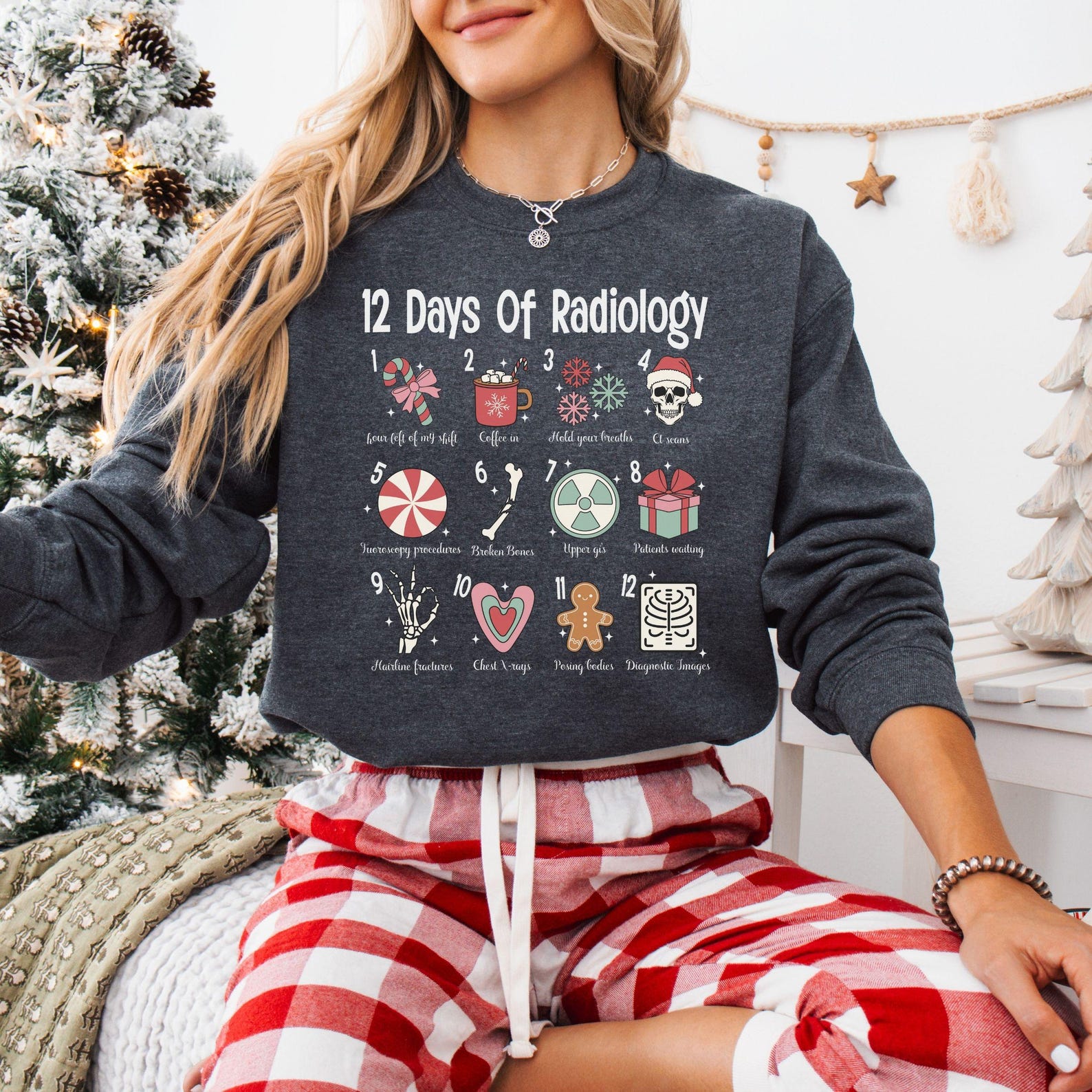 12 Days of Radiology Christmas Shirt, RAD Tech Holiday Tshirt, Xray ...