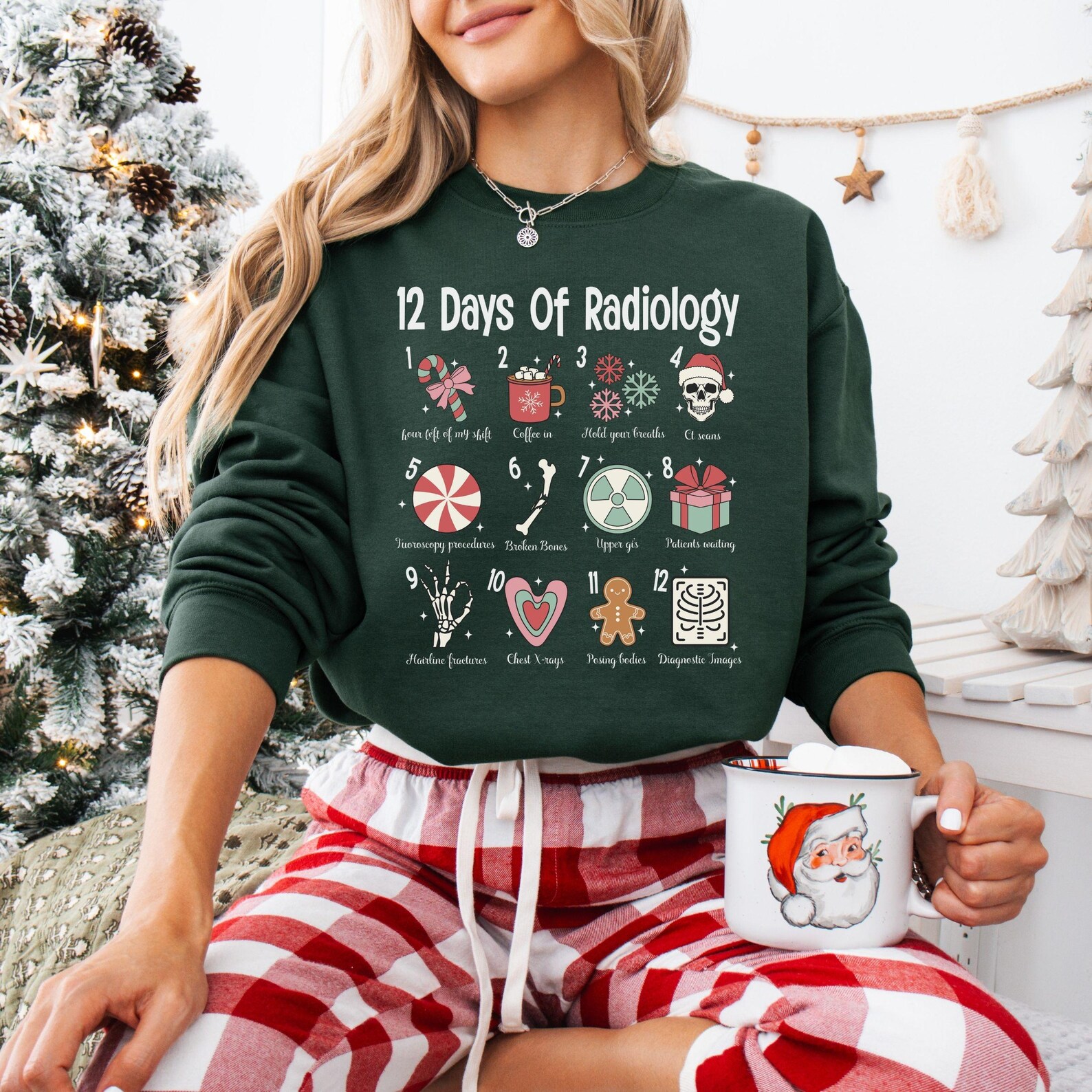 12 Days of Radiology Christmas Shirt, RAD Tech Holiday Tshirt, Xray ...