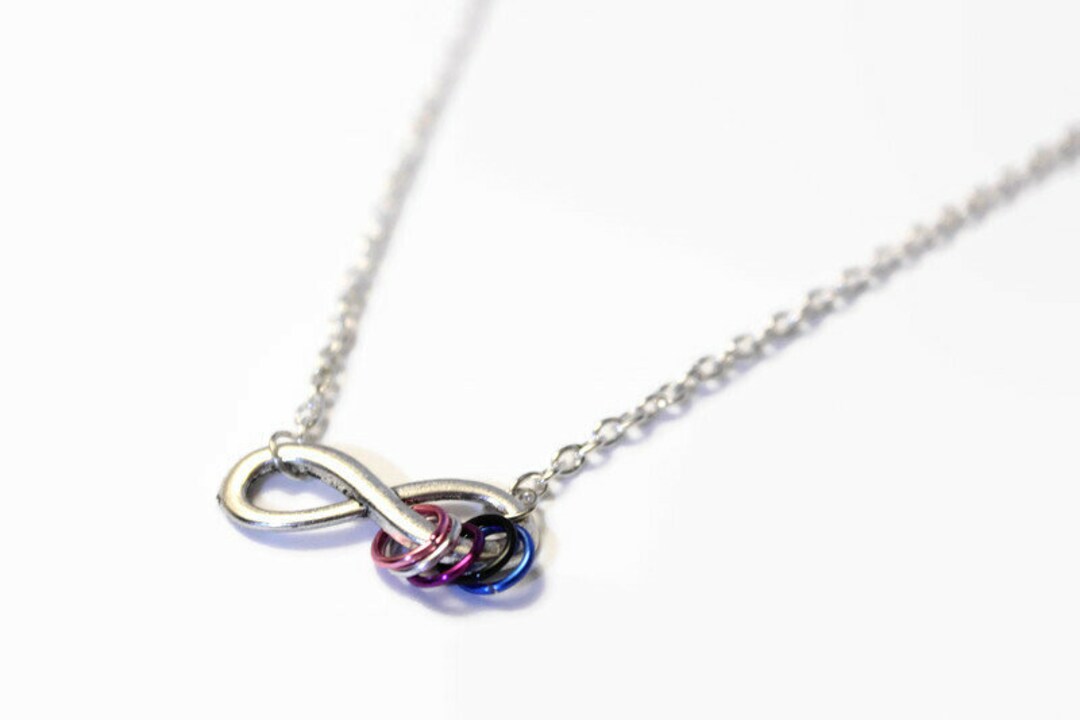 Genderfluid Infinity Necklace, Genderfluid Pride Jewelry - Etsy