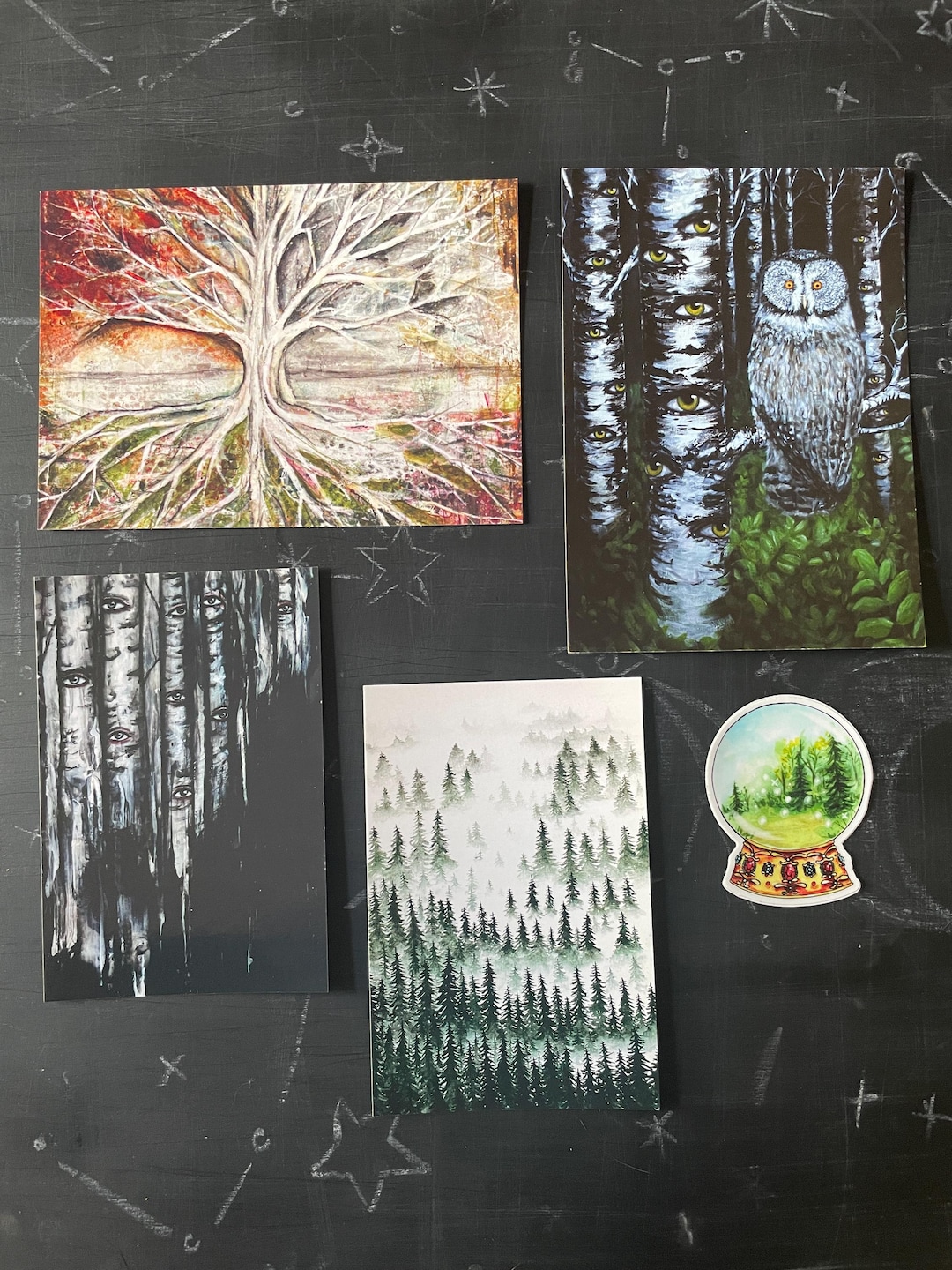 Tree Art Print Set- Curated Art Collection- Tree Lovers Art Gift Set - Etsy