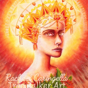The Sun - Tarot Oracle Card Art - the Sun Card- Tree Talker Art ...