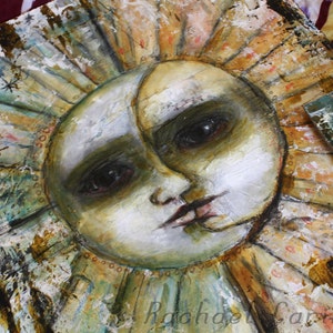 The Sun and the Moon - Mixed Media Painting - Original Painting - Etsy