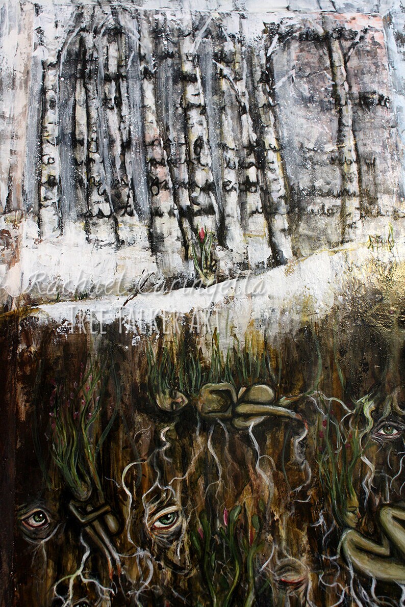Mixed Media Tree Art - Surreal Mixed Media Art - Large Giclee Art Print ...