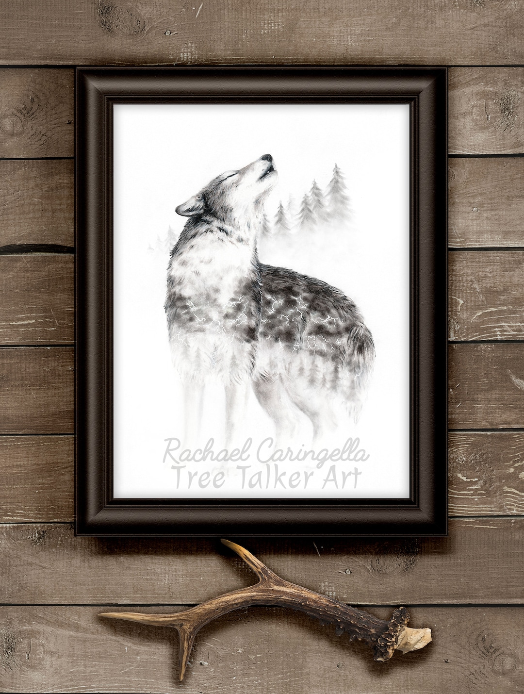 Wolf Howl Painting - Mourning Song Howling Wolf Art by Rachael ...