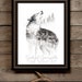 Wolf Howl Painting - Mourning Song Howling Wolf Art by Rachael ...