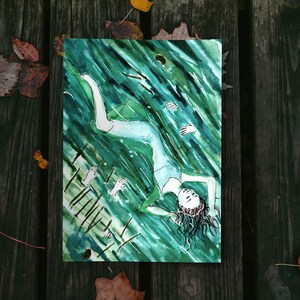 Fine Art Print of Goddess Styx - Watercolor and Ink Illustration of ...