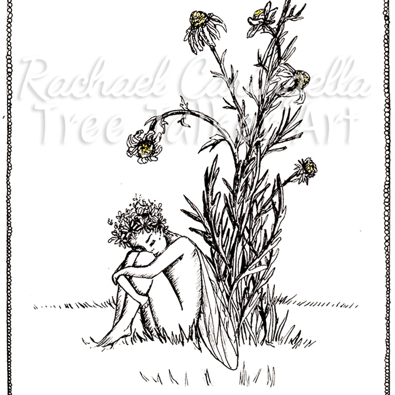 Sad Fairy Illustration Giclee Fine Art Print Pen and Ink | Etsy