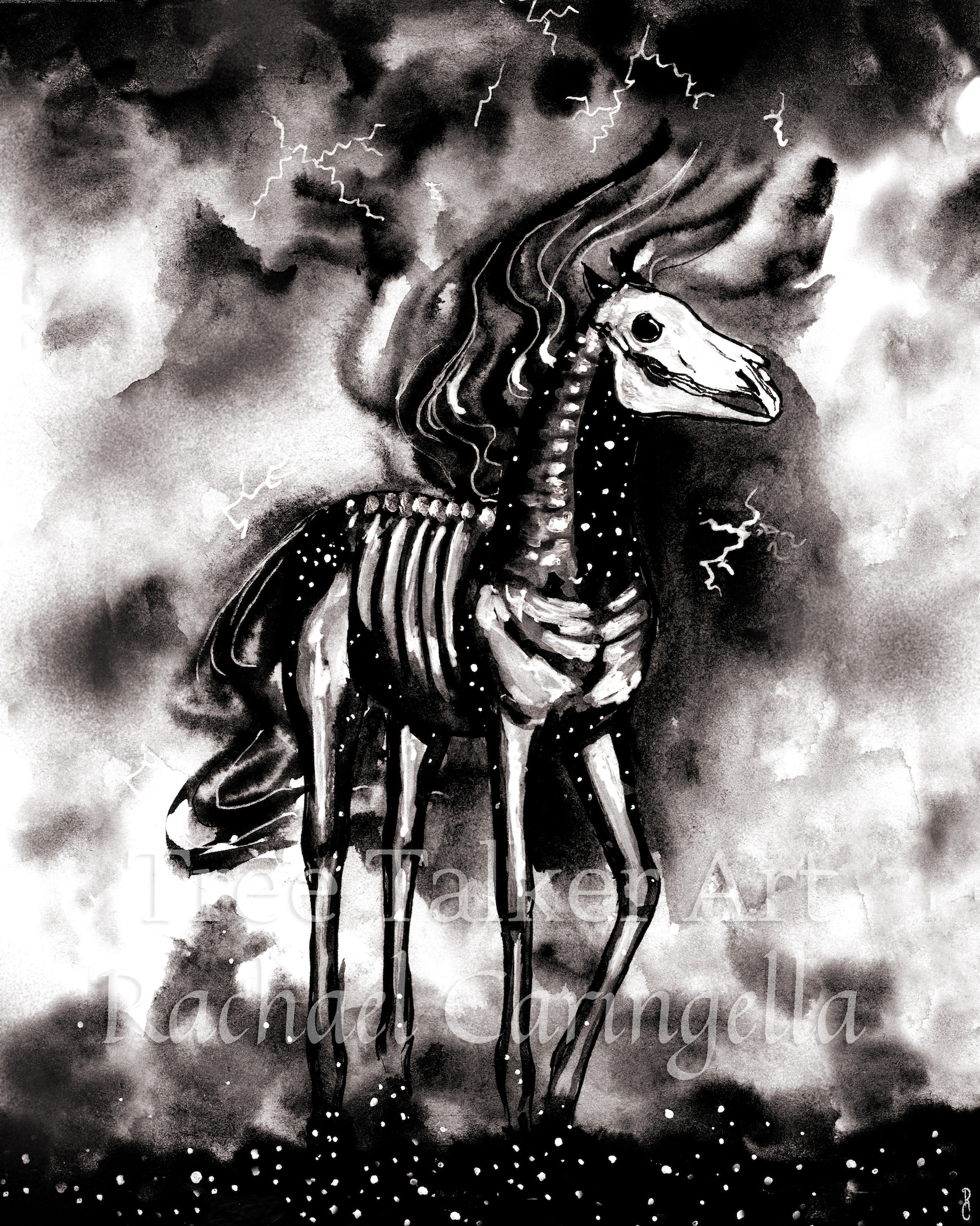 Nightmare Horse Painting - Rachael Caringella - Giclee Fine Art Print ...