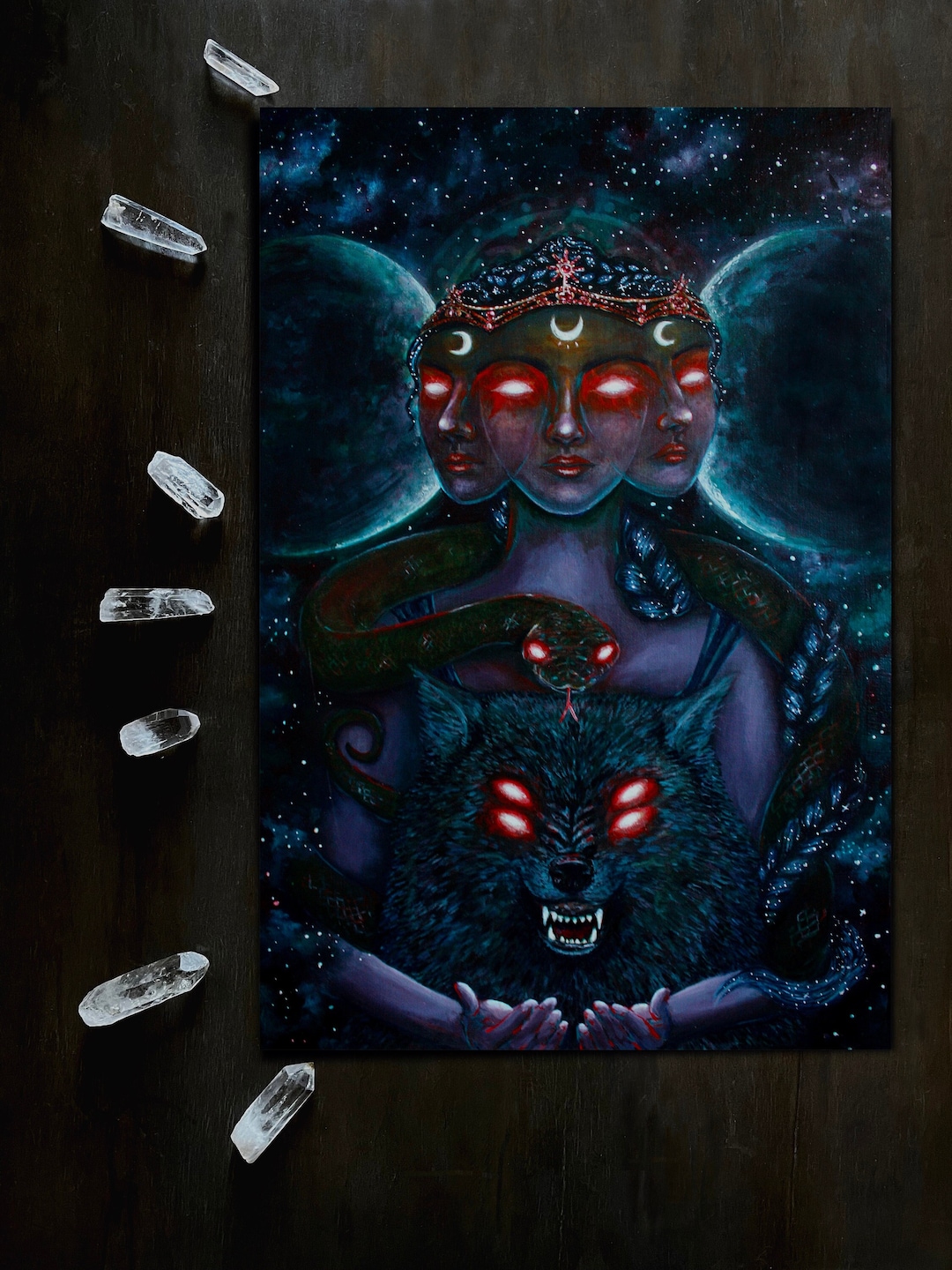 Hecate Painting Glow in the Dark Hekate Goddess Original Painting by ...
