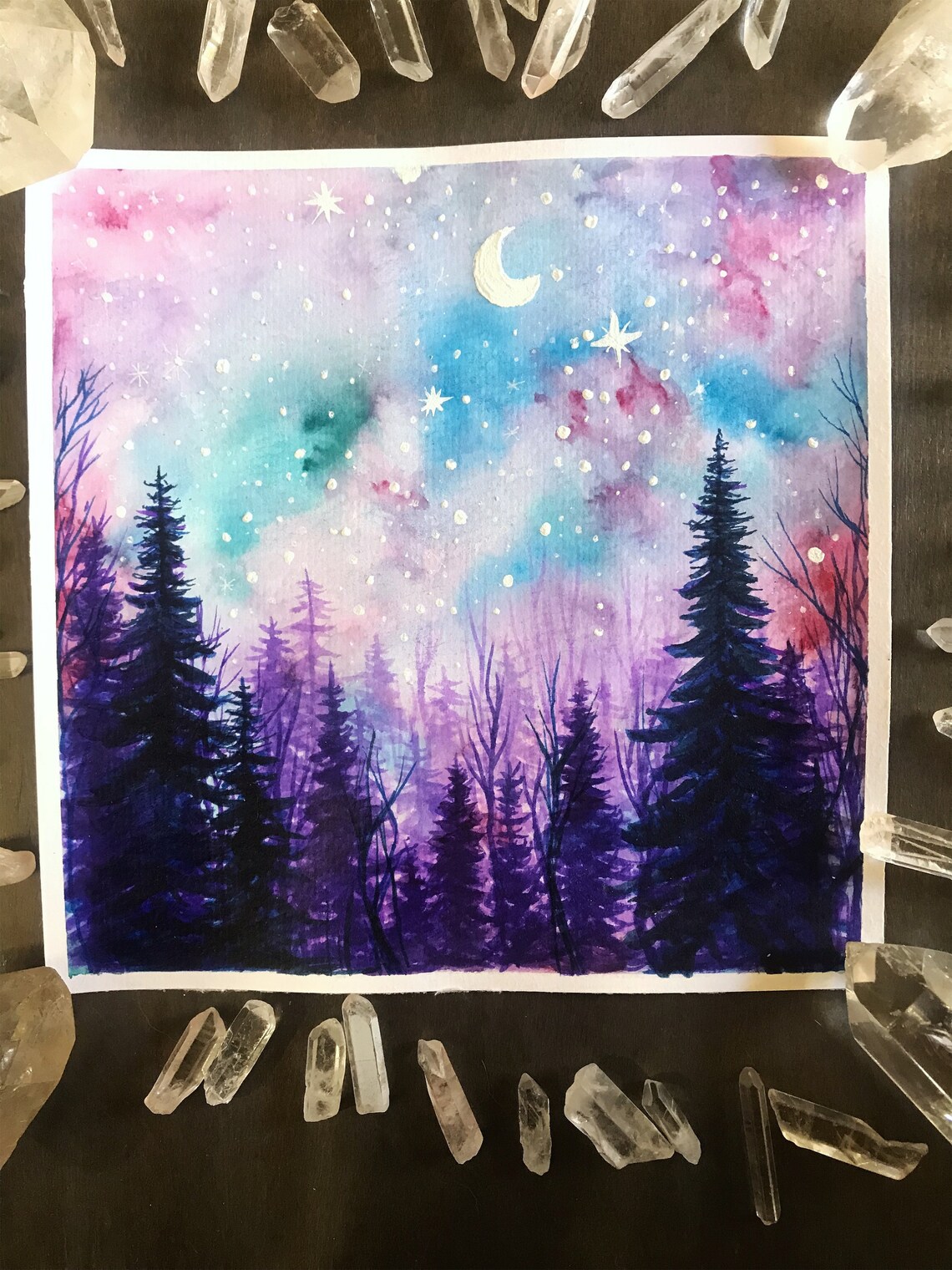 Giclée Fine Art Print Pastel Galaxy Glow in the Dark Art - Etsy