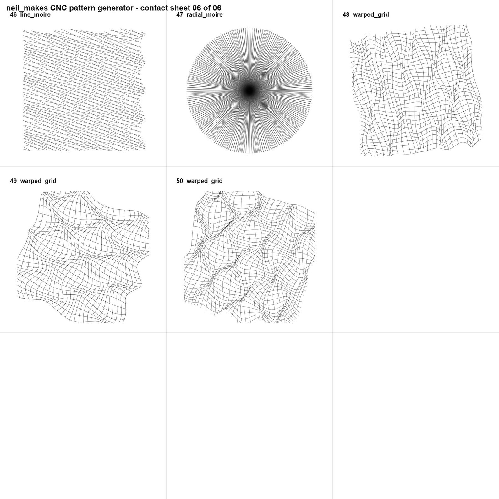 Set of 50 X Geometric Moiré / Interference Pattern Vector Files for ...