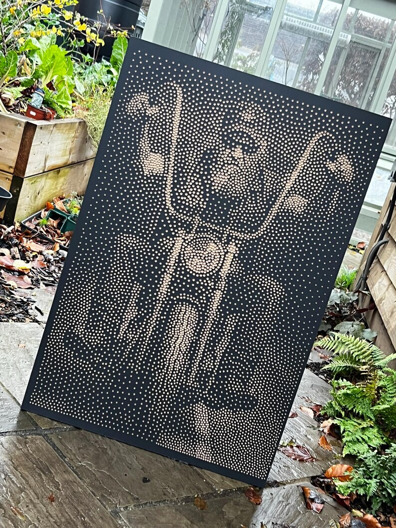 Neil Makes Stipple Art CNC Cut MDF Dot Painting - Easy Rider - Etsy
