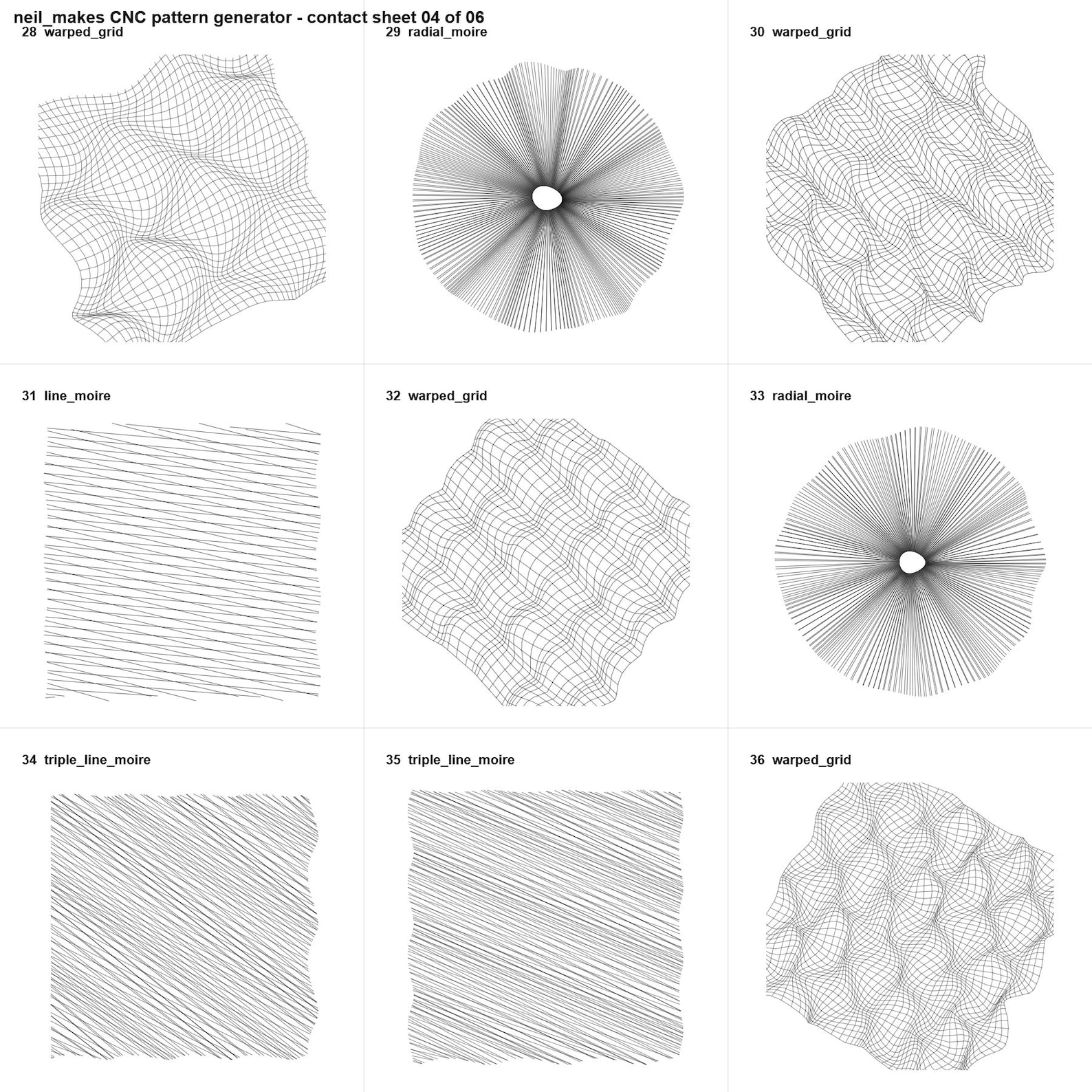 Set of 50 X Geometric Moiré / Interference Pattern Vector Files for ...