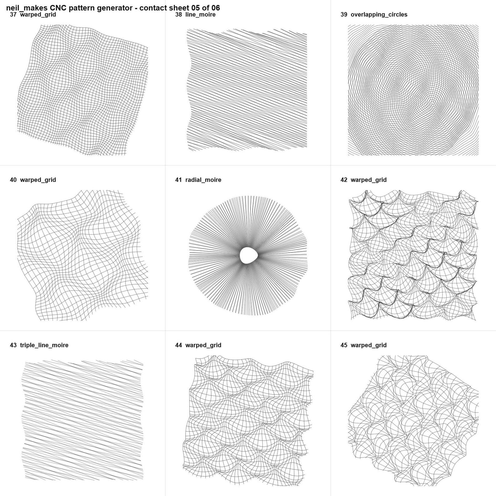 Set of 50 X Geometric Moiré / Interference Pattern Vector Files for ...