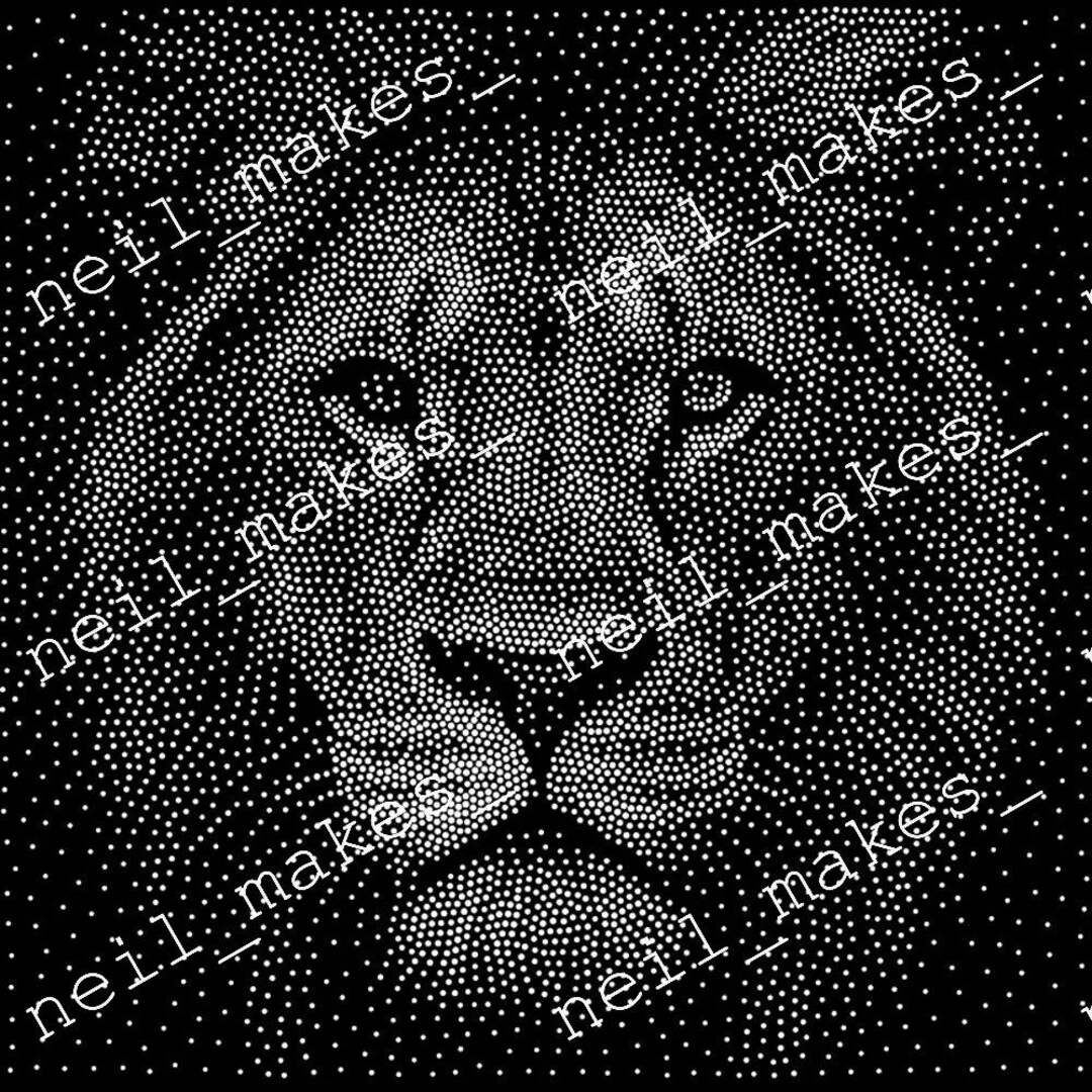 Neil Makes Stipple Art Vector Image CNC Woodworking Router File ...