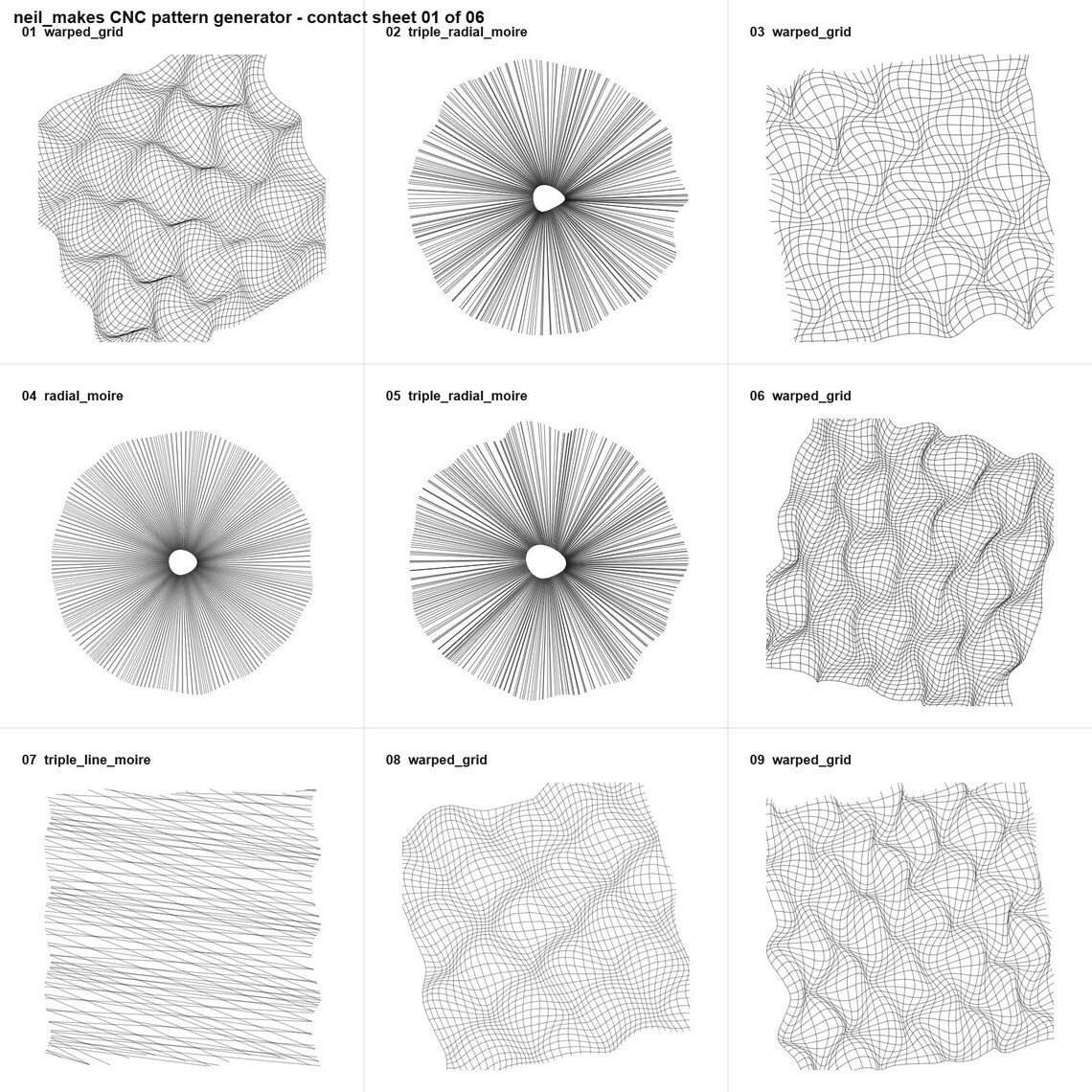 Set of 50 X Geometric Moiré / Interference Pattern Vector Files for ...