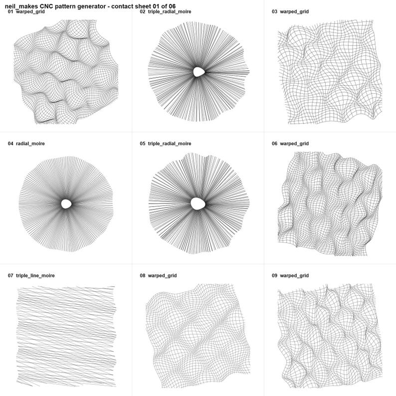Set of 50 X Geometric Moiré / Interference Pattern Vector Files for ...