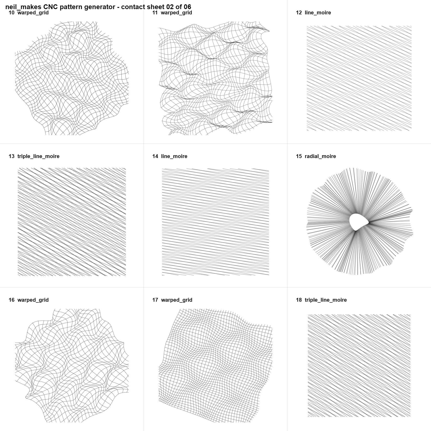 Set of 50 X Geometric Moiré / Interference Pattern Vector Files for ...