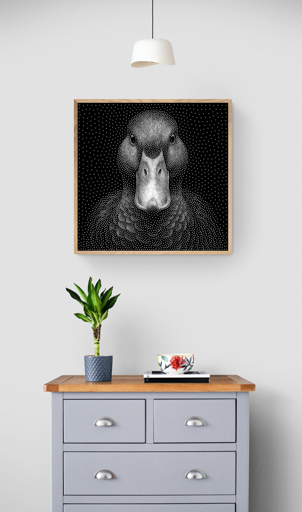 Duck Stipple Art Vector Image CNC Router Laser Engraving File Download ...