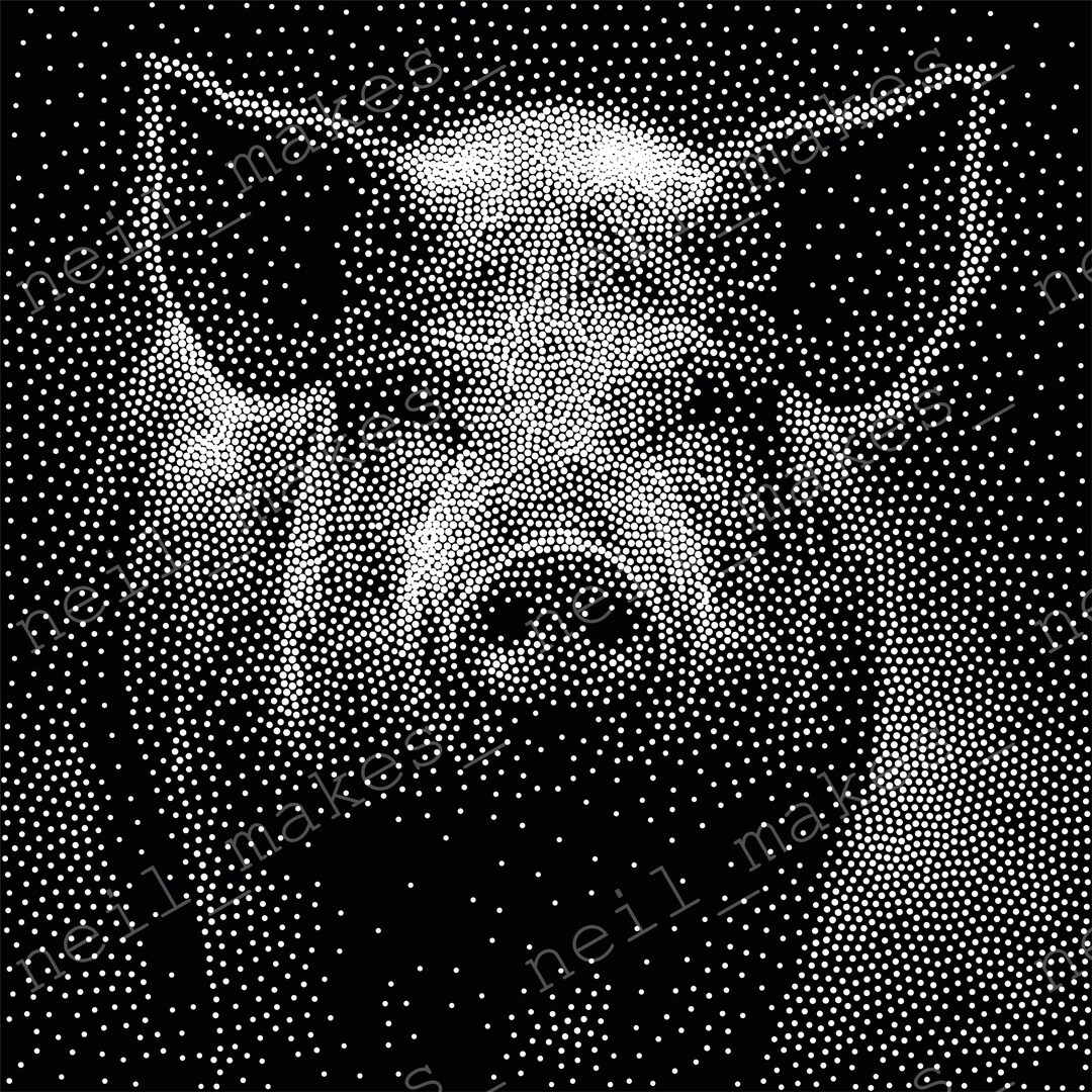Imagen vectorial de arte punteado de cerdo. Proyecto de fresadora CNC ...