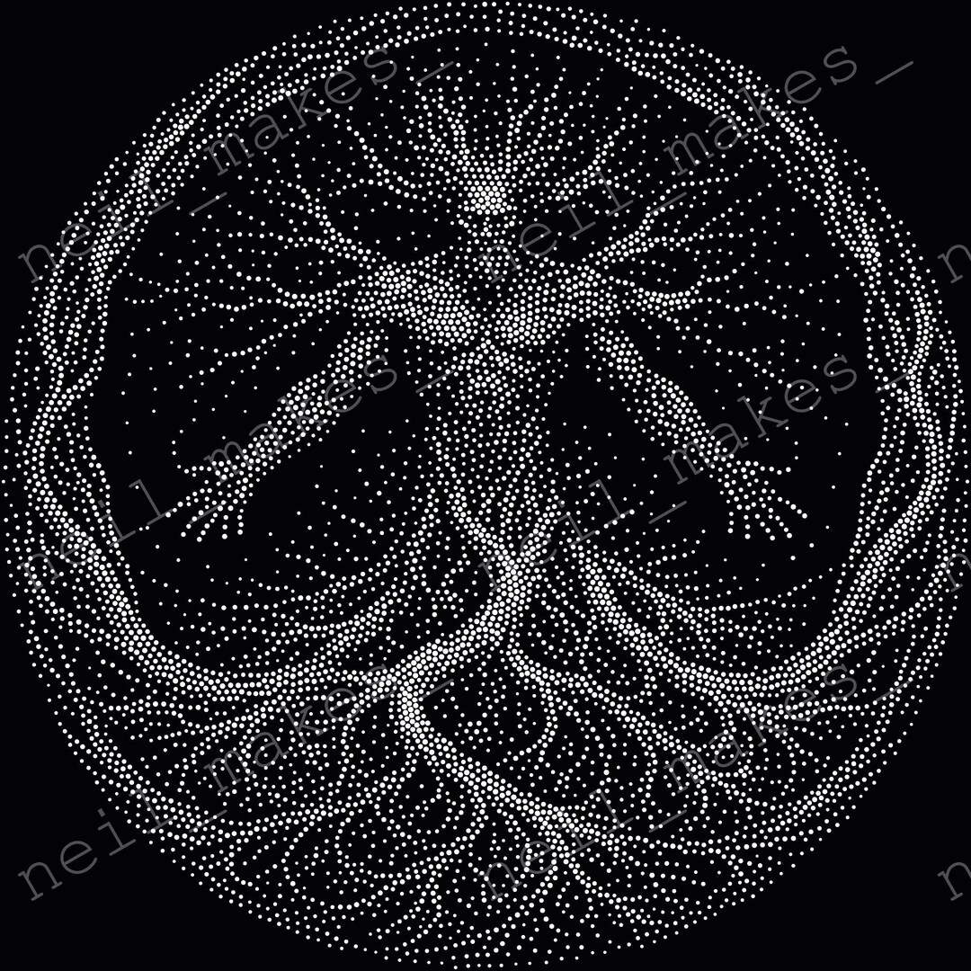 Tree of Life Guardian of the Woods Stipple Art Vector Image Woodworking ...