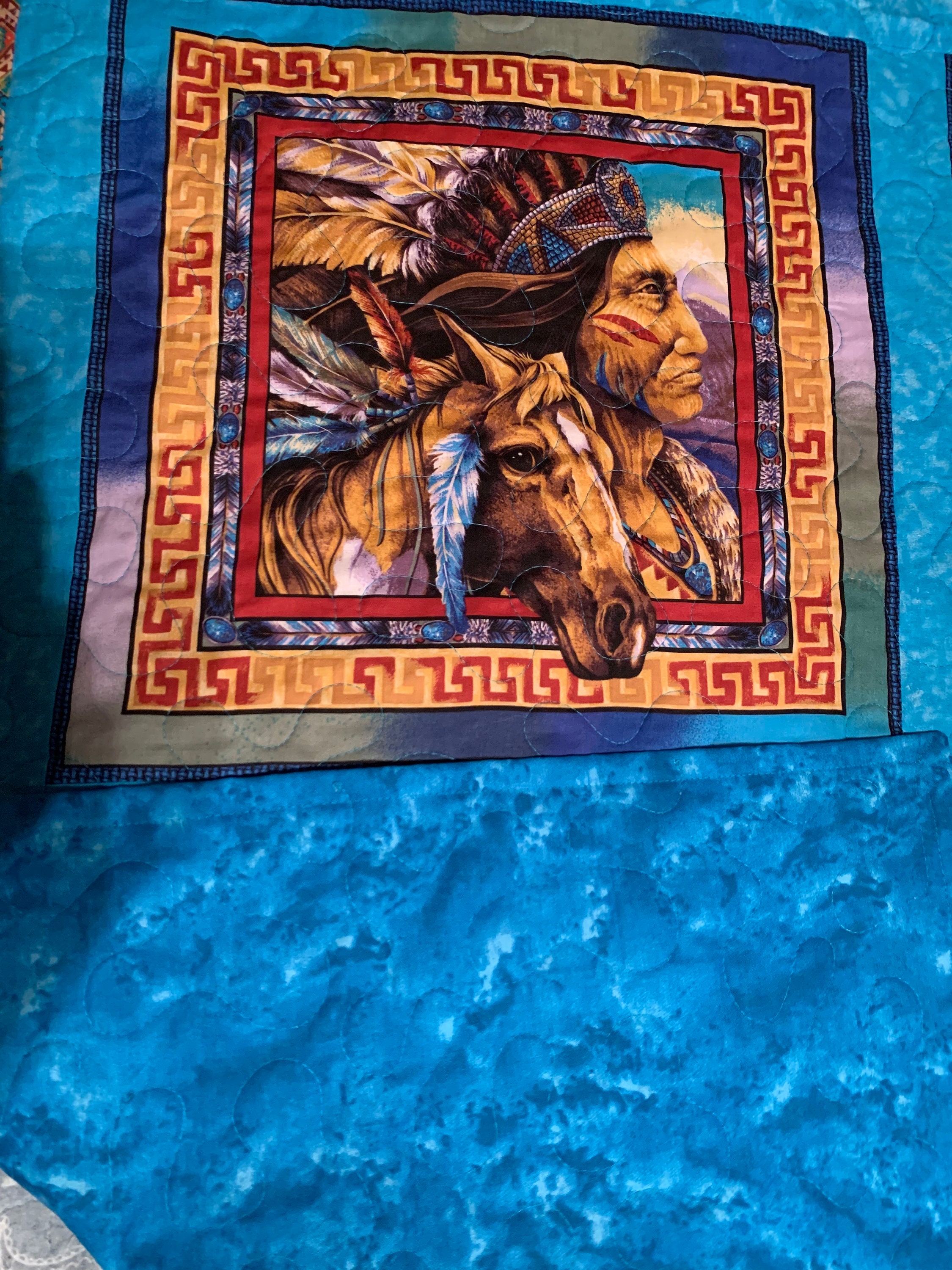 Native American Panels Homemade Full Size Quilt - Etsy