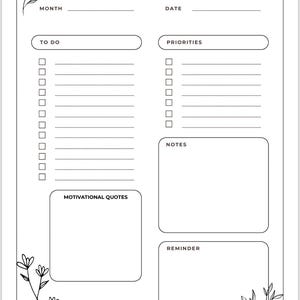 Minimalist To-do List Printable | Daily Planner | Priorities ...