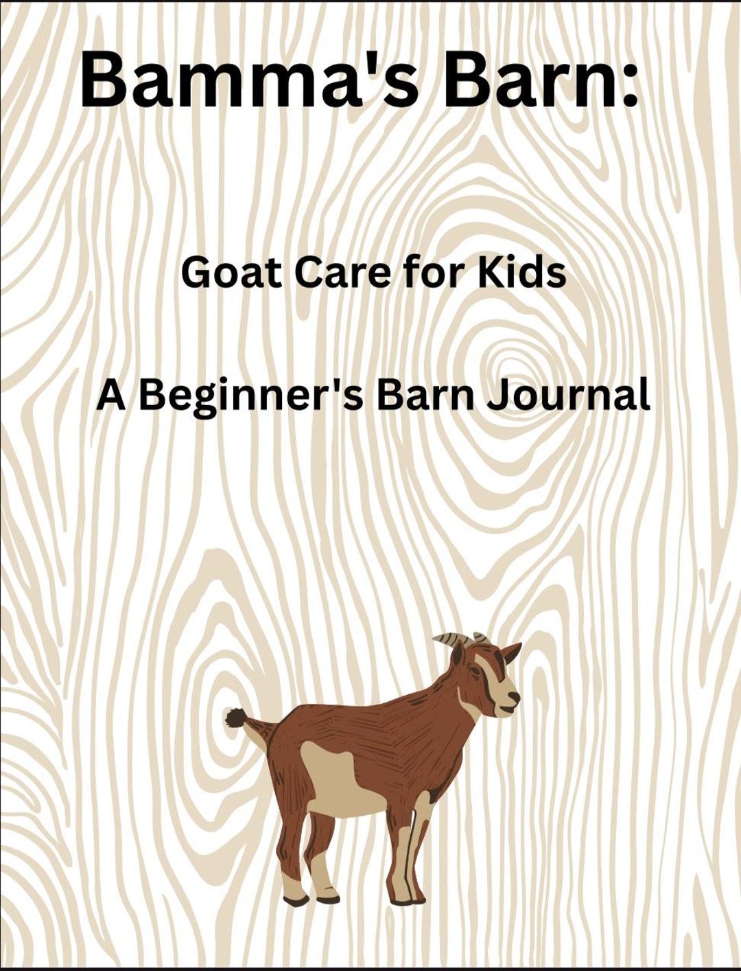 Goat Journal Kids Printable Goat Activity Barn Animal 4H Goat Care Farm ...
