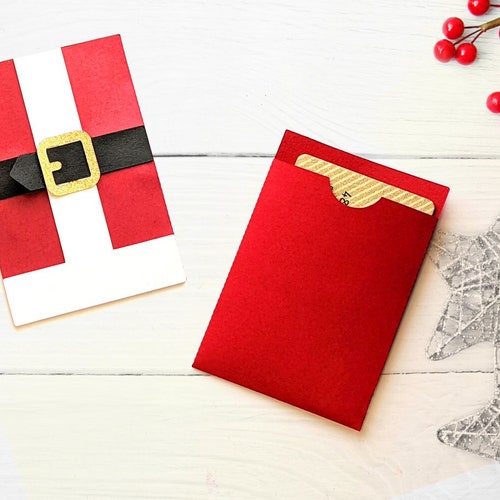 Santa Claus Suit Gift Card Holder SVG Design - Etsy
