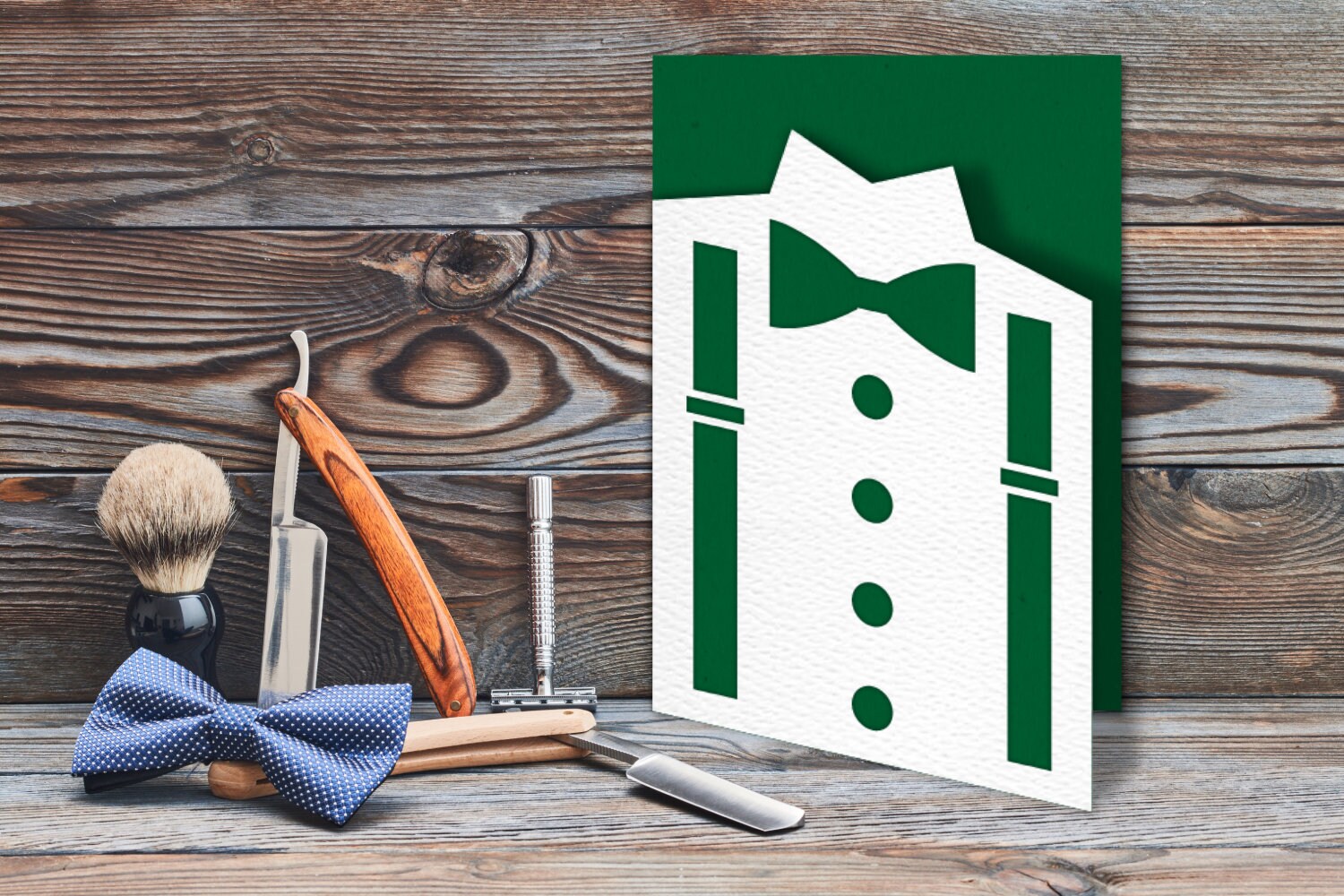 Bow Tie and Suspenders Papercut Card SVG Cutting Template - Etsy