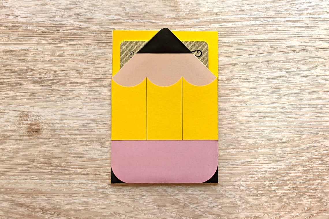 Printable Pencil Gift Card Holder PDF - Etsy