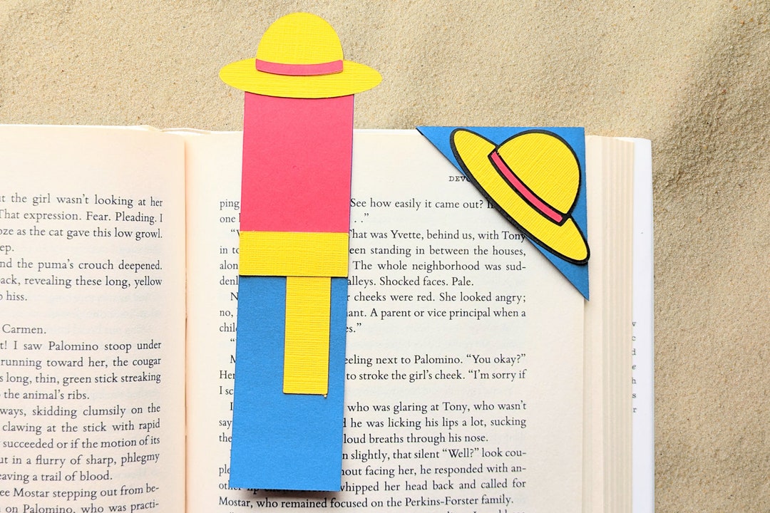 Cartoon Straw Hat Papercut Bookmark and Corner Bookmark SVG File Duo - Etsy